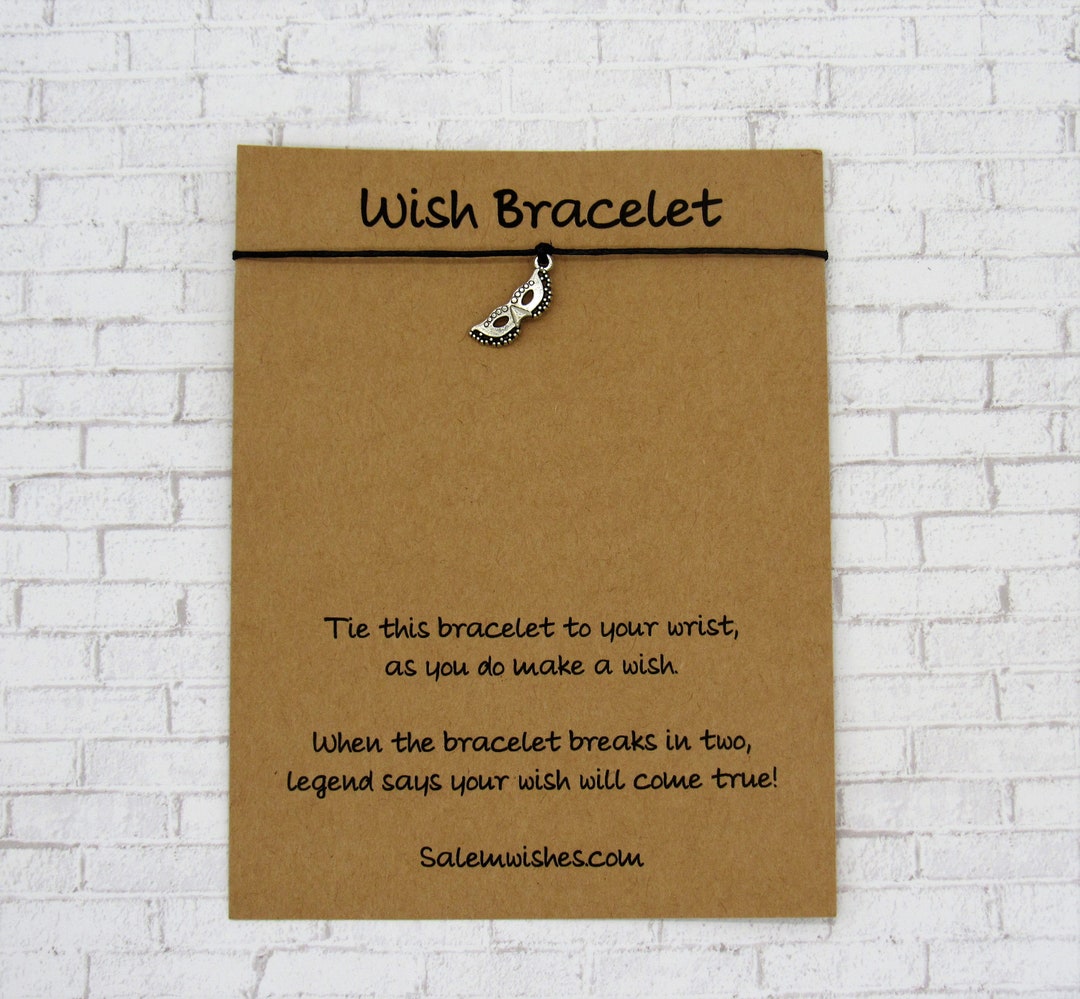 Mask Gift, Mask Wish Bracelet, Funny Mask Gift, Mardi Gras Theme ...