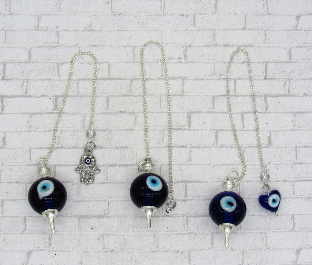 Evil Eye Pendulum, Divination Pendulum, Zodiac Gift, Dowsing Pendulum, Deviation Pendulum ...