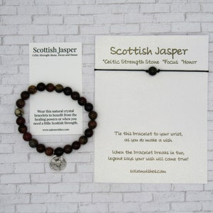 Scottish Bracelet, Scottish Jewelry, Strength Stone, Scotland Gift ...