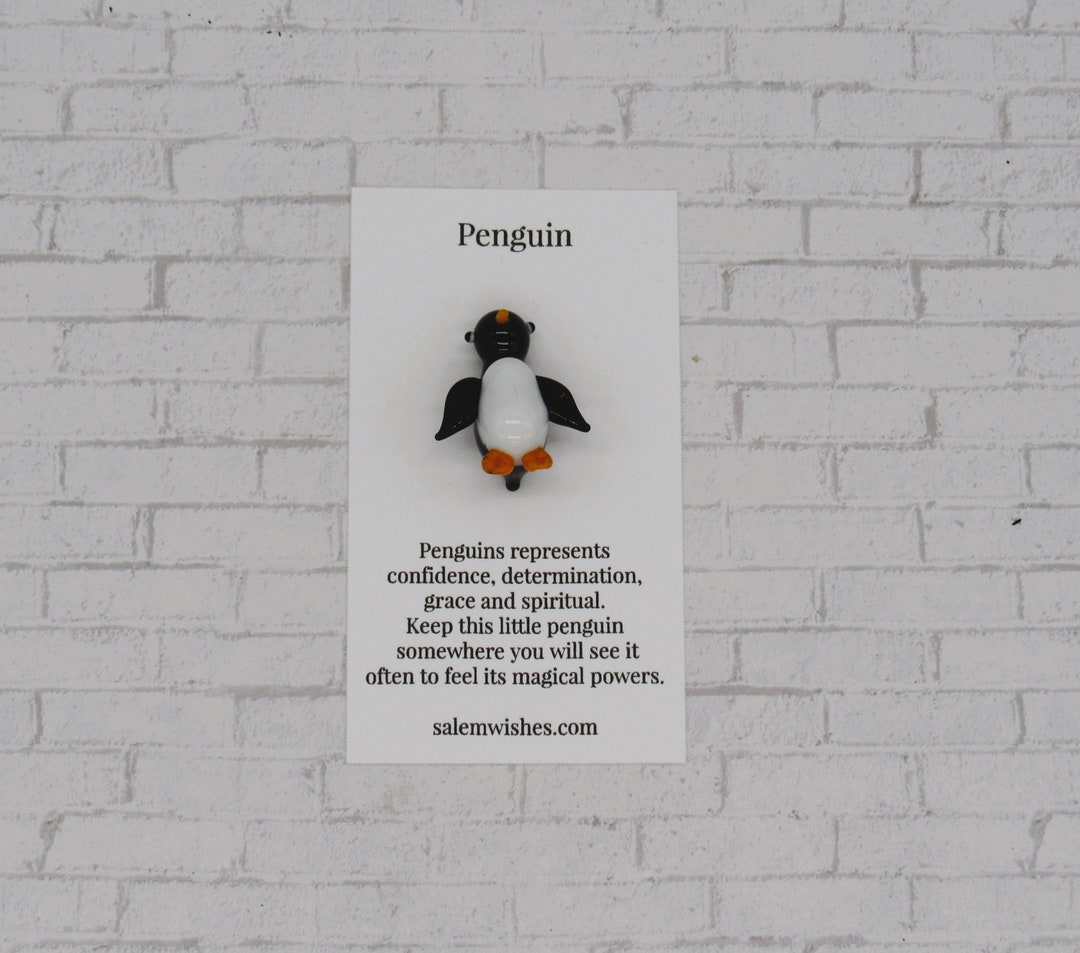 Penguin, Penguin Gift, Blown Glass Penguin, Confidence Gift, Lucky ...