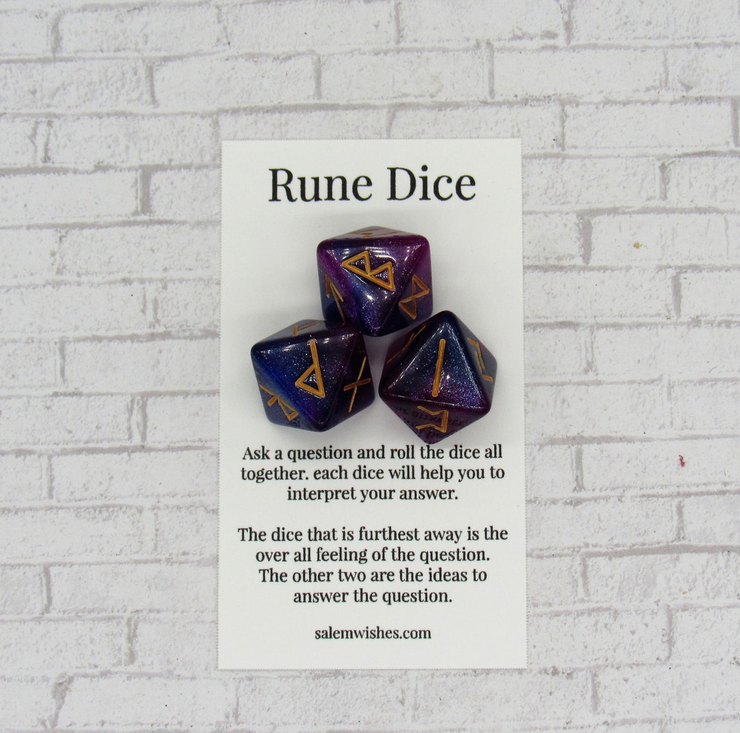 Runes Set Rune Dice Amethyst Runes Rune Gift Set Elder - Etsy