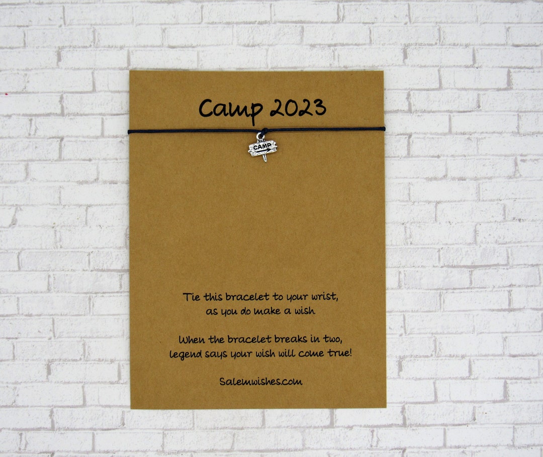 Summer Camp Gift Camp Wish Bracelet Camping Gift Sleep Away - Etsy