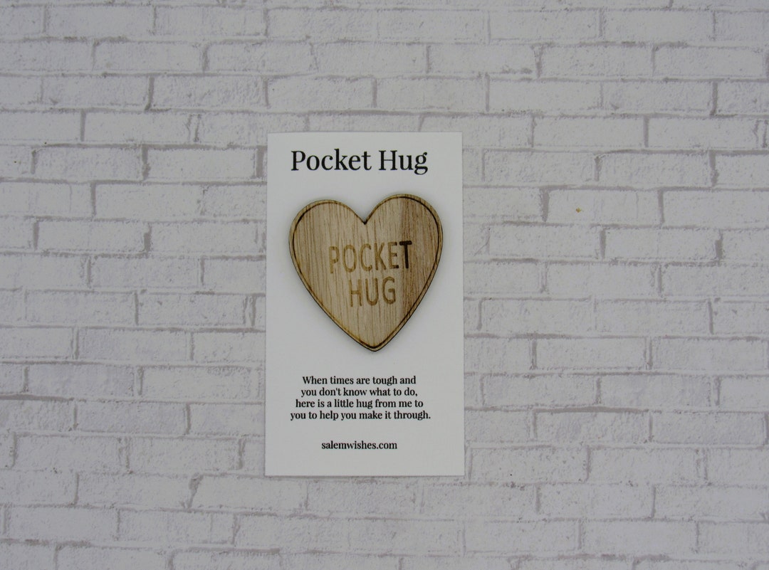 Pocket Hug, Wood Pocket Hug, Wood Heart, Pocket Token, Healing Gift ...
