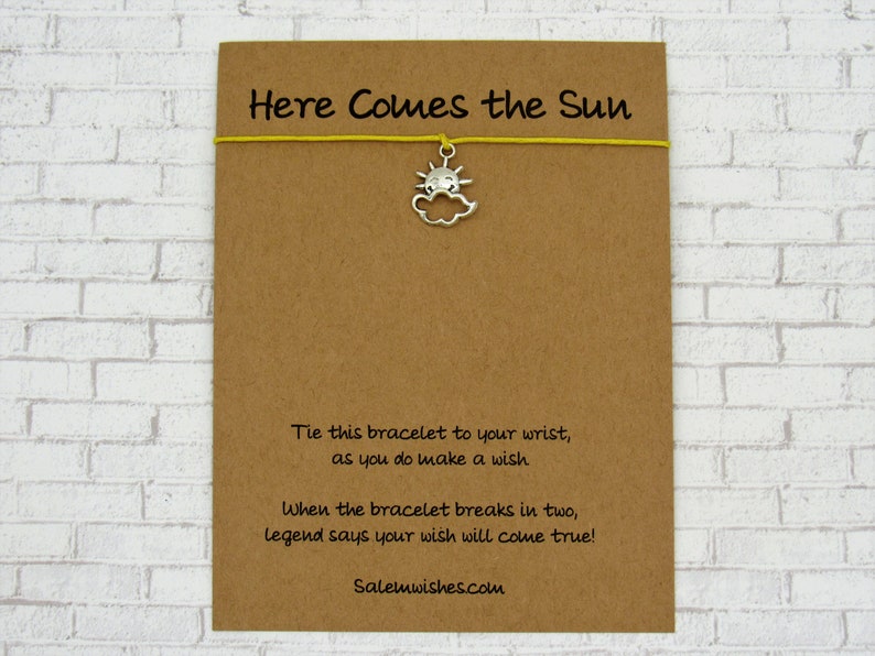 Sun Gift Sun Wish Bracelet Sun Jewelry Sunshine Gift Ideas | Etsy