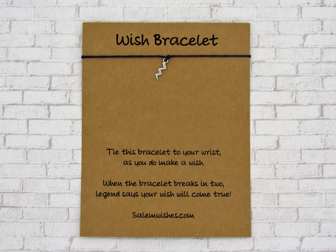 Lightning Gift, Lightning Wish Bracelet, Lightning Bolt Gift, Lightning ...