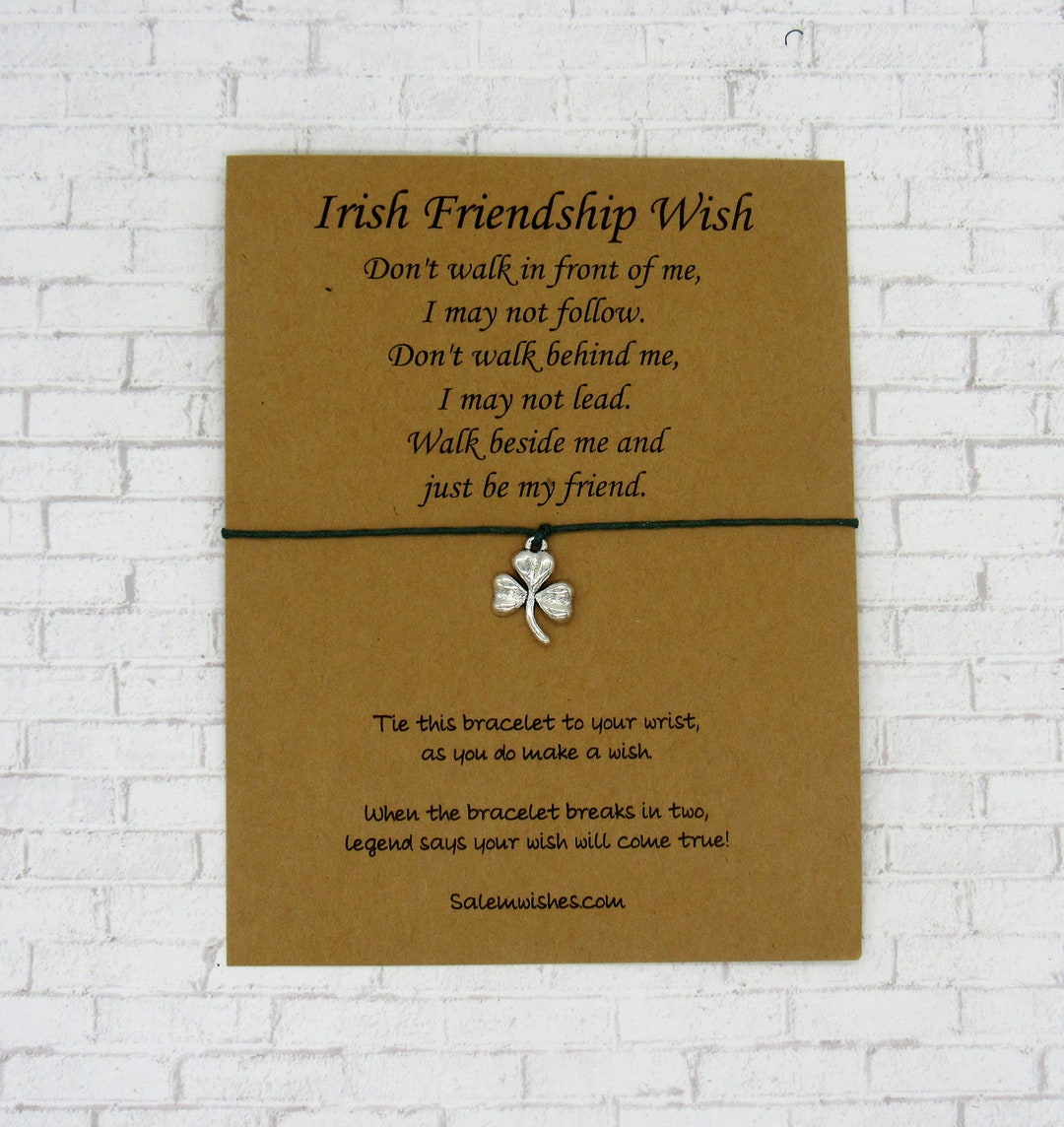 Irish Friendship Wish, Irish Wish Bracelet, Irish Poem, Ireland ...