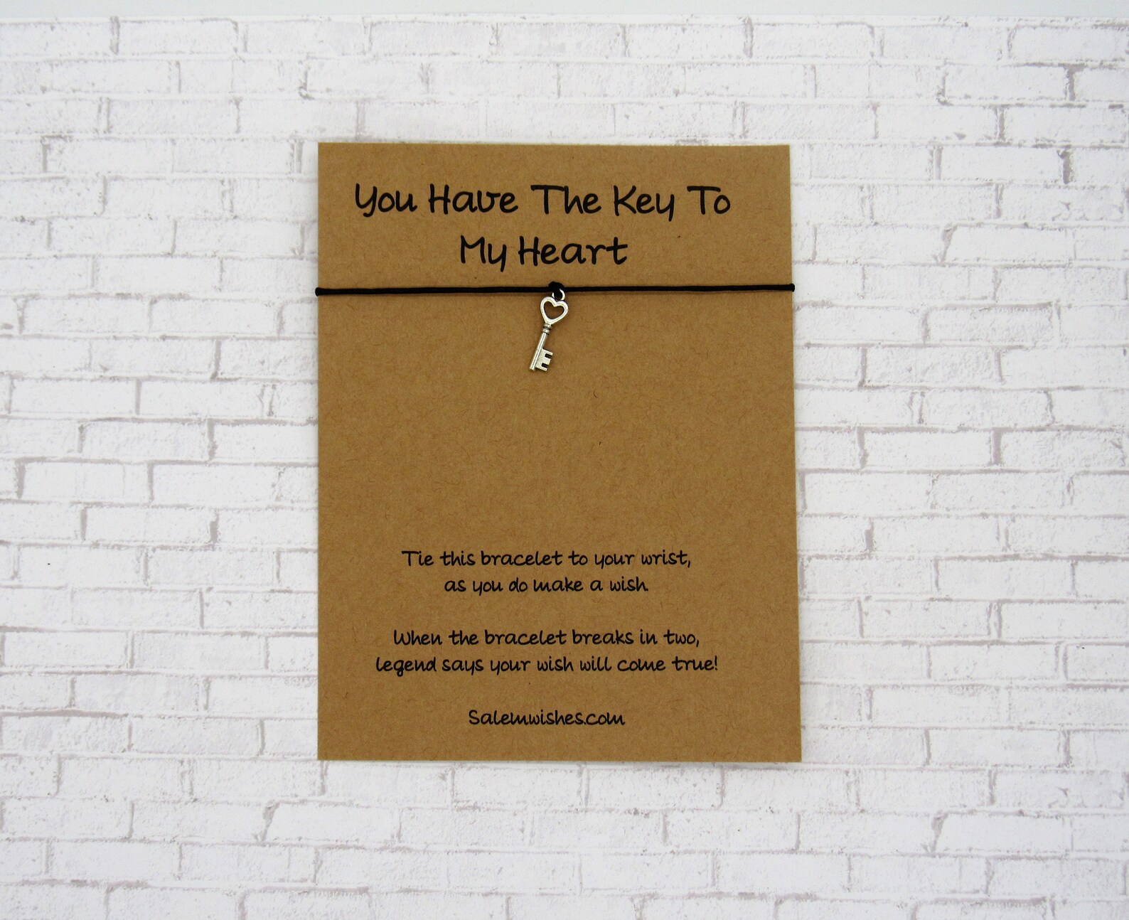 Key to My Heart Wish Bracelet Key to My Heart Gift | Etsy