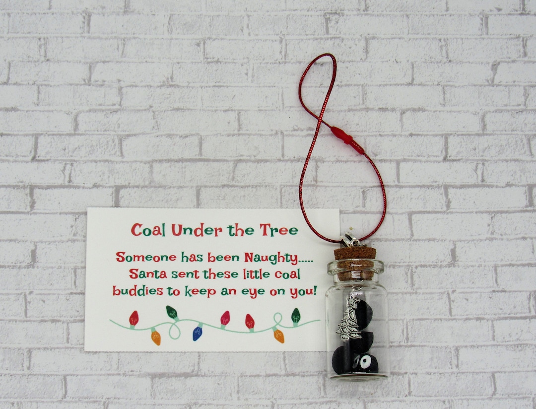 Coal Under the Tree, Christmas Ornament, Lump of Coal Gift, Christmas ...