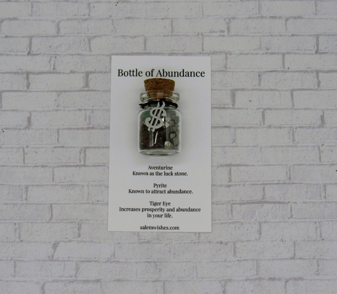 Bottle of Abundance, Draw Abundance, Lucky Charm, Abundance Crystals ...