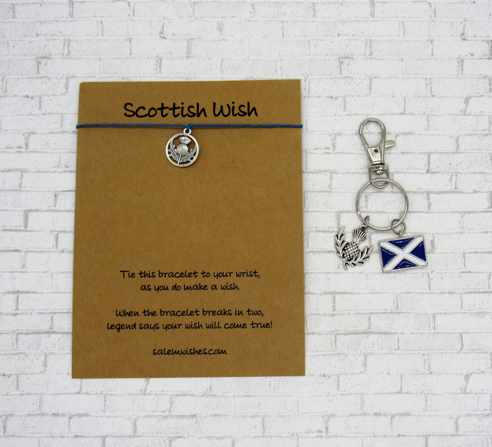 Scottish Blessing Scottish Thistle Wish Bracelet Scottish | Etsy