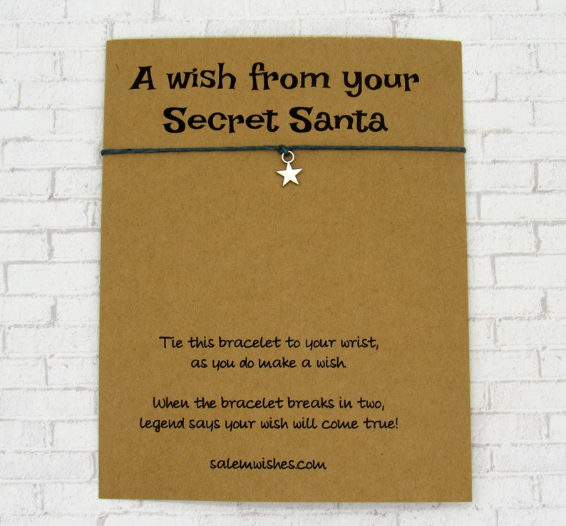 Secret Santa Gift Secret Snowflake X-mas Wish Bracelet - Etsy