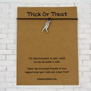 Skeleton Gift, Skeleton Wish Bracelet, Skeleton Bracelet, Halloween ...