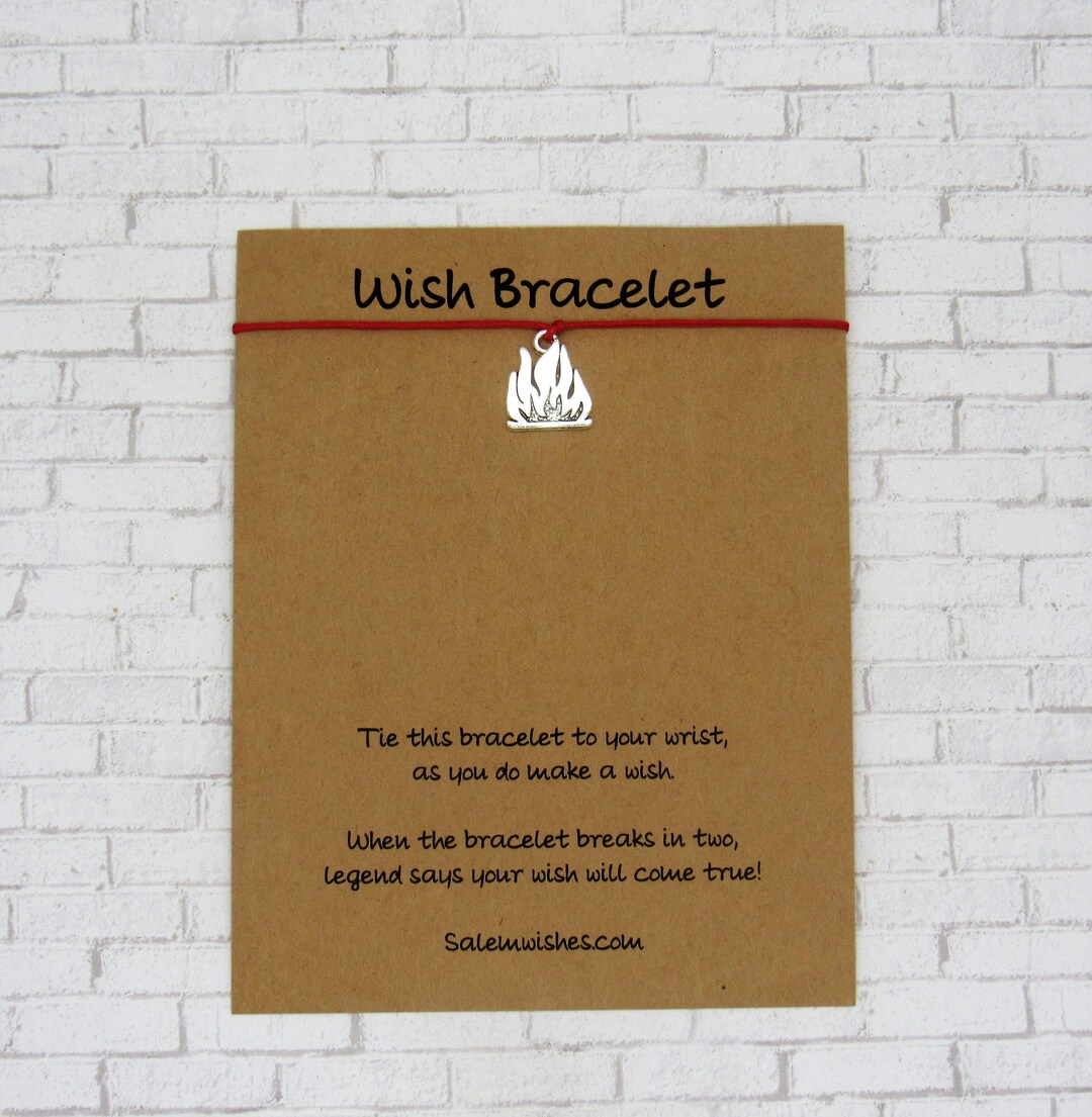 Fire Gift, Fire Wish Bracelet, Camping Gift, Camp Fire, Flame Gift ...