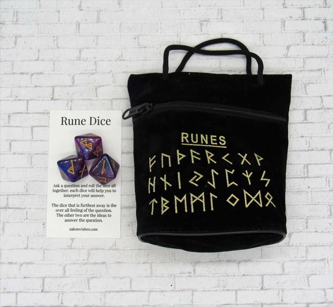 Runes Set, Rune Dice, Amethyst Runes, Rune Gift Set, Elder Futhark ...