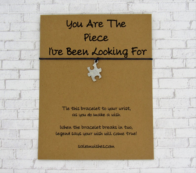 You Have a Piece of My Heart Gift Puzzle Piece Wish Bracelet - Etsy