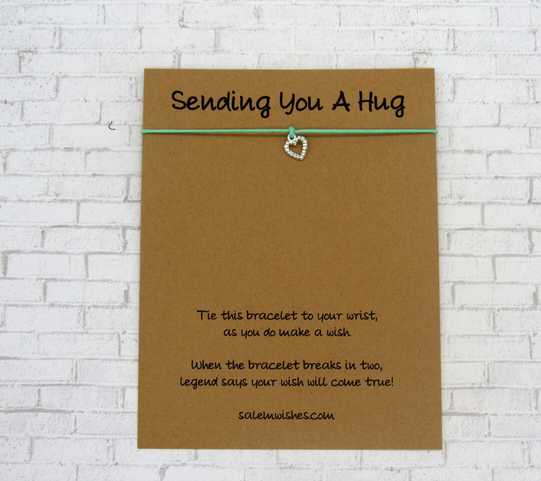 Sending You A Hug Gift, Hugs Wish Bracelet, Virtual Hug Gift ...