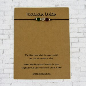 Italian Gift, Italian Blessing, Italian Wish Bracelet, Italian Poem ...