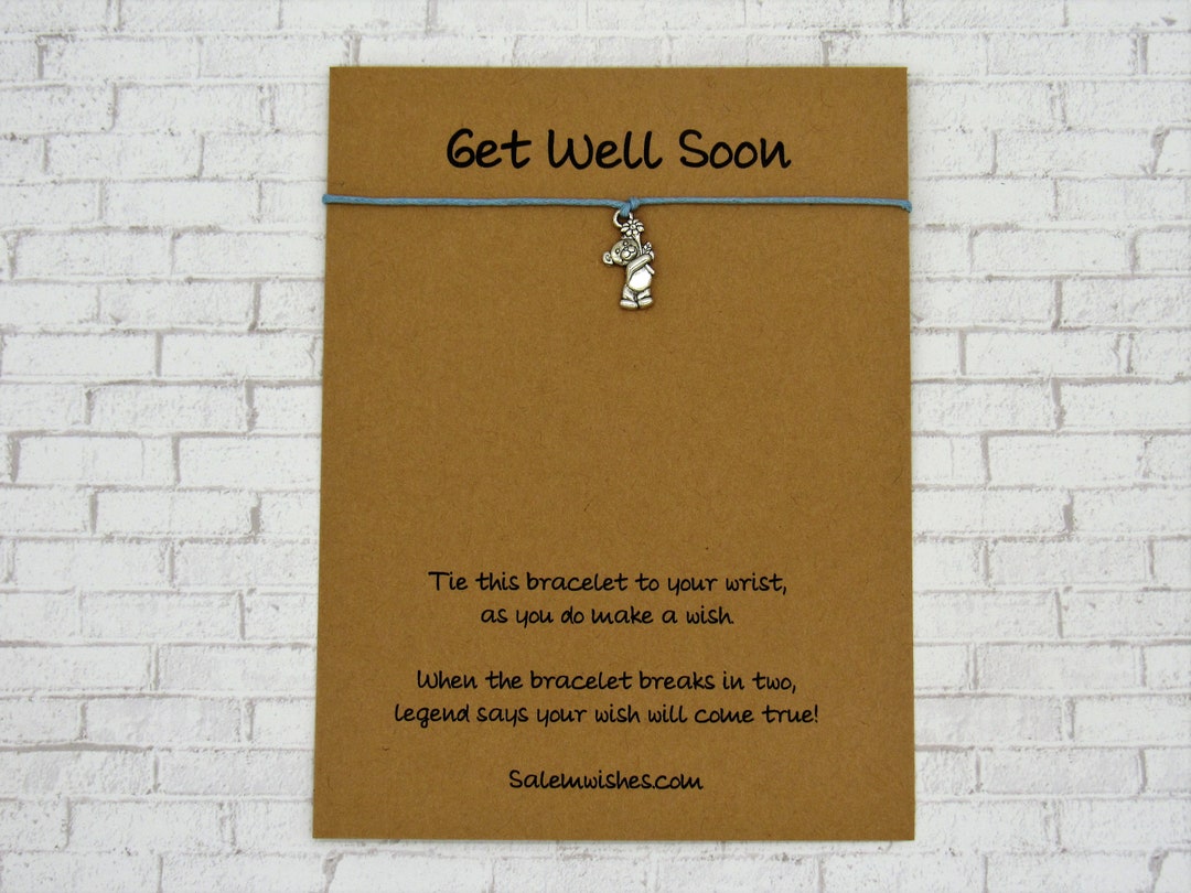 Personalized Get Well Soon Gift, Get Well Soon Wish Bracelet ...