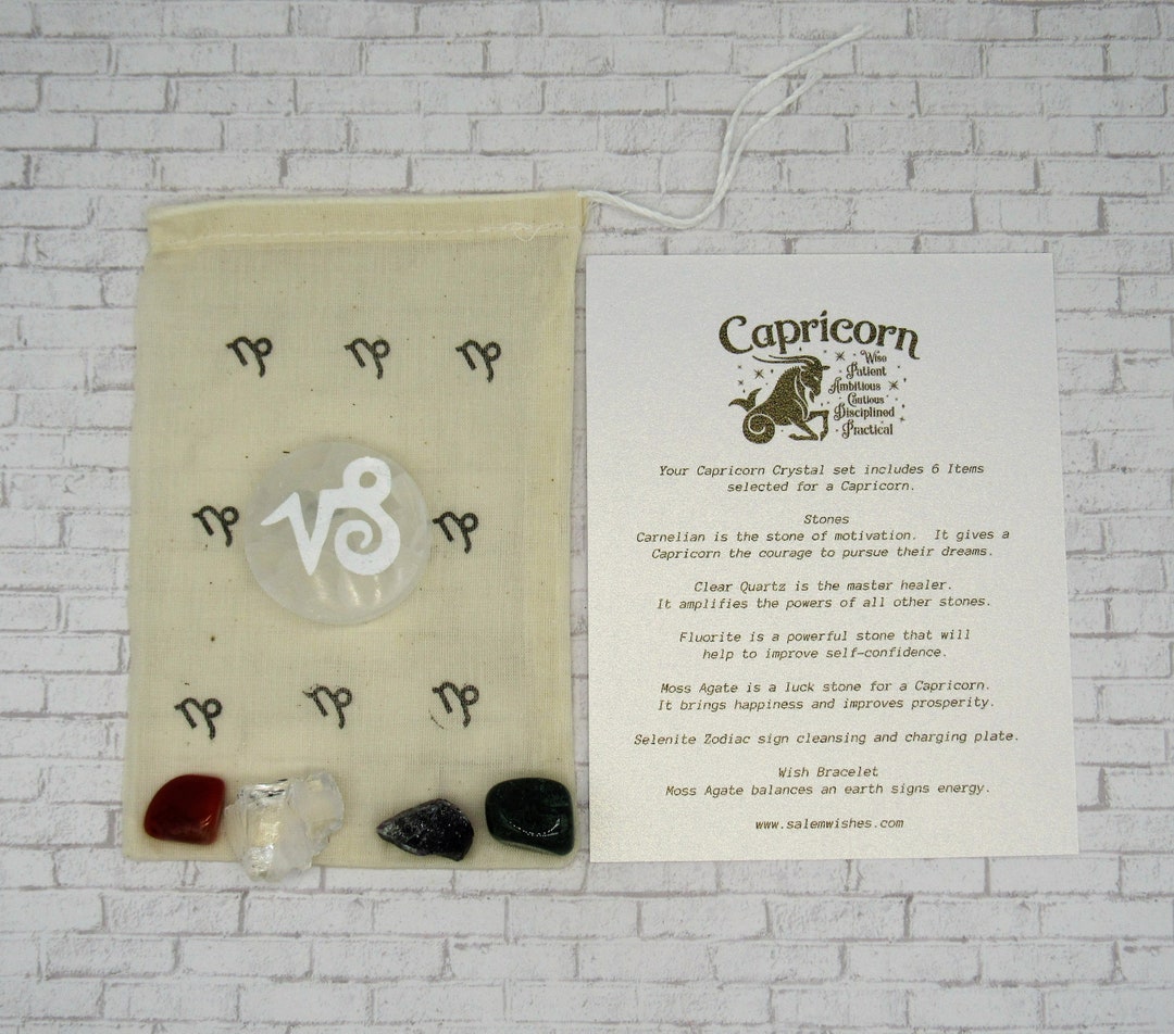Capricorn Crystal Set, Capricorn Gift, Gift for Capricorns, Capricorn ...