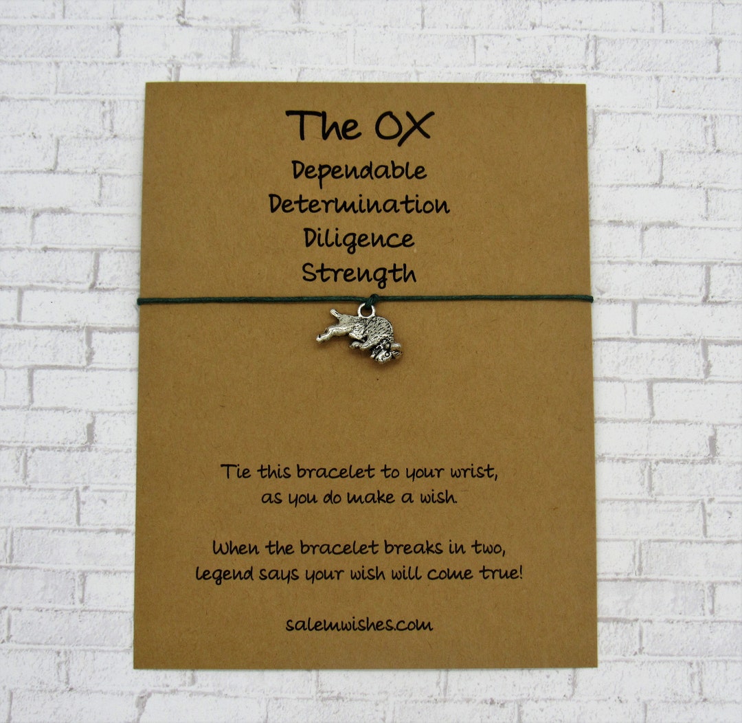Ox Gift, Ox Wish Bracelet, Chinese New Year, 2021 Gift, 2021 New Year's ...