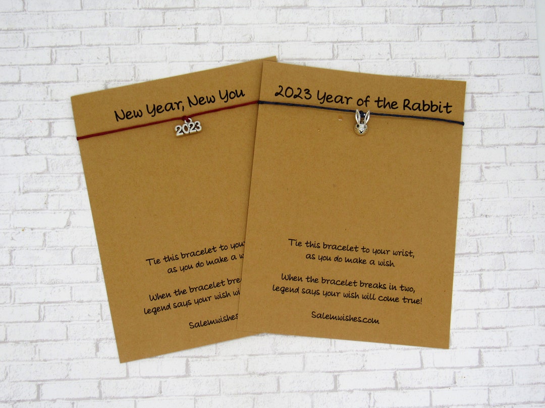 New Year Gift Set, 2023 Wish Bracelet, Year of the Rabbit Gift, New ...