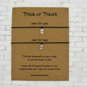 Trick or Treat Wish Bracelet Set, Multiple Charm Options, Halloween ...