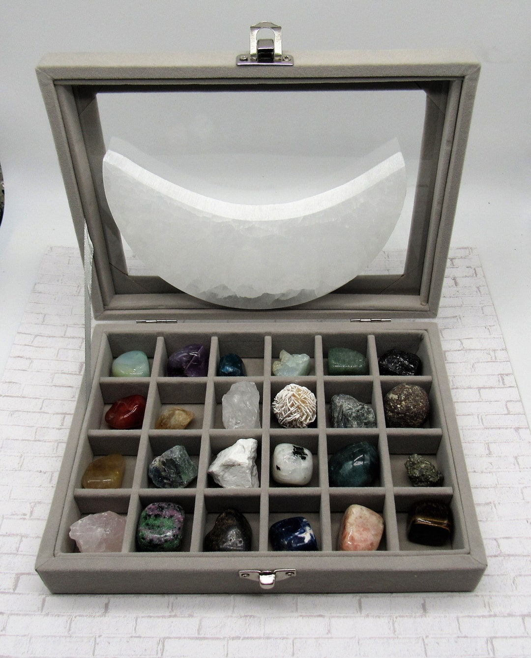 25 Piece Crystal Set, Deluxe Starter Set, Natural Crystals, Crystal ...