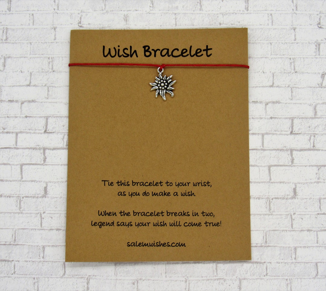 Edelweiss Gift, Edelweiss Wish Bracelet, Switzerland Gift, Switzerland ...