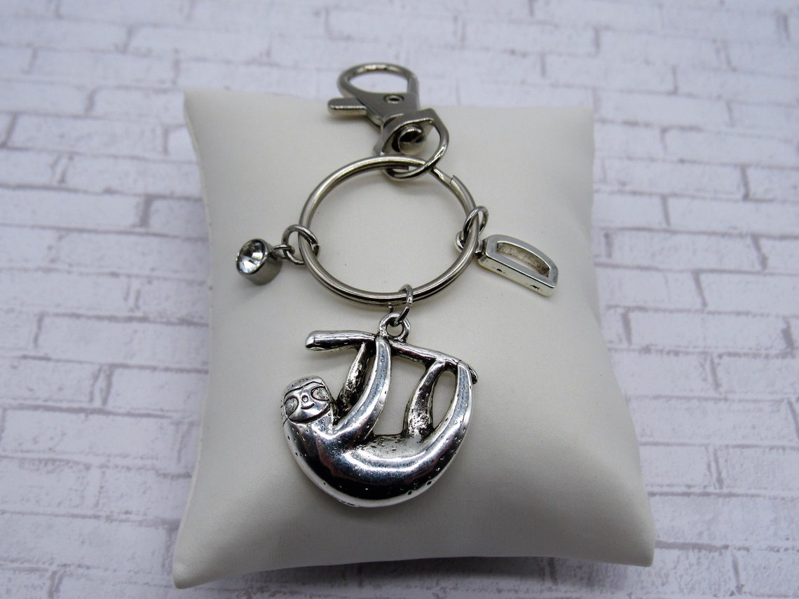 Sloth Gift, Sloth Keychain, Sloth Keyring, Sloth Zipper Pull, Missing ...