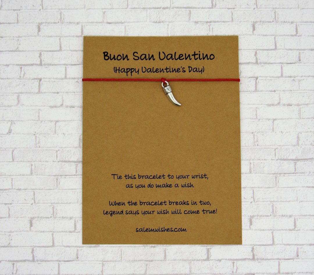 Italian Valentine's Gift, I Love You in Italian, Italian Wish Bracelet ...