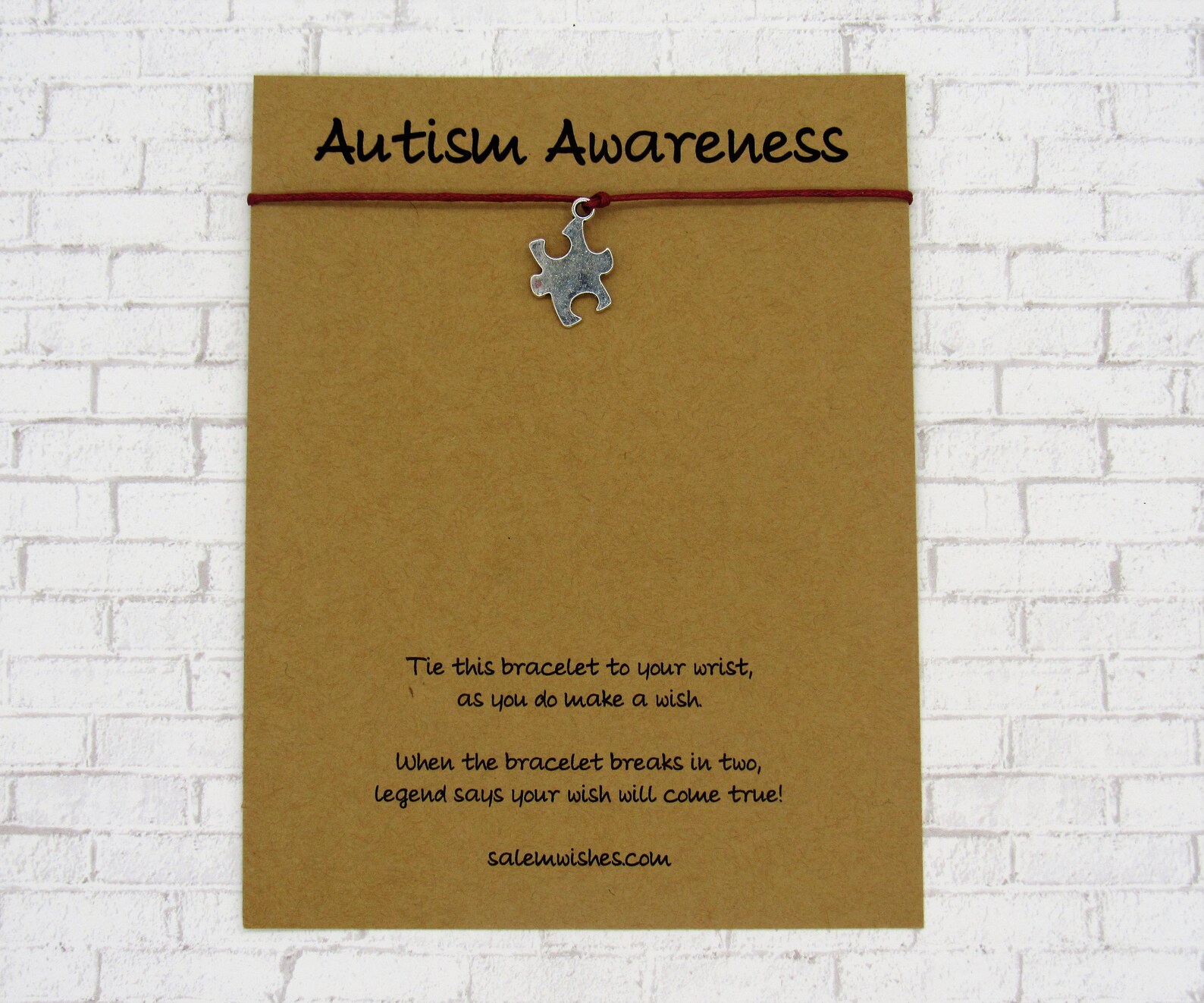 Autism Awareness Gift Puzzle Wish Bracelet Couples Gift - Etsy