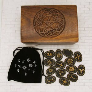 Witch Runes Set, Runes, Wood Runes, Rune Gift Set, Magical Alphabet ...
