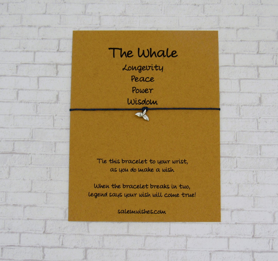 Whale Gift, Whales Tail Wish Bracelet, Whale Bracelet, Under the Sea ...