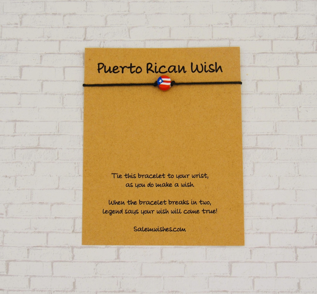 Puerto Rico Gift, Puerto Rico Flag, Wish Bracelet, Puerto Rico Bracelet ...