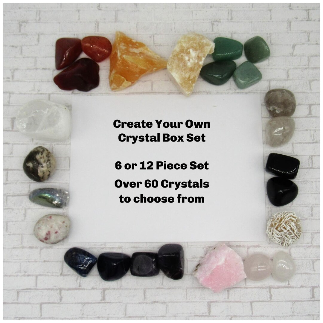 Crystal Box Set, Beginners Crystals, Create Your Own, Crystal Set, Wood ...