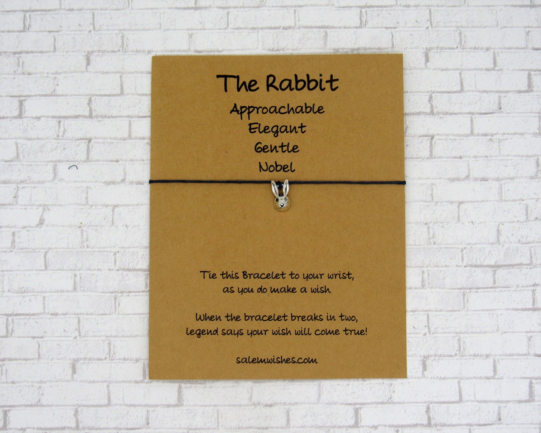 Year of the Rabbit, Rabbit Gift, Rabbit Wish Bracelet, 2023 Chinese New ...