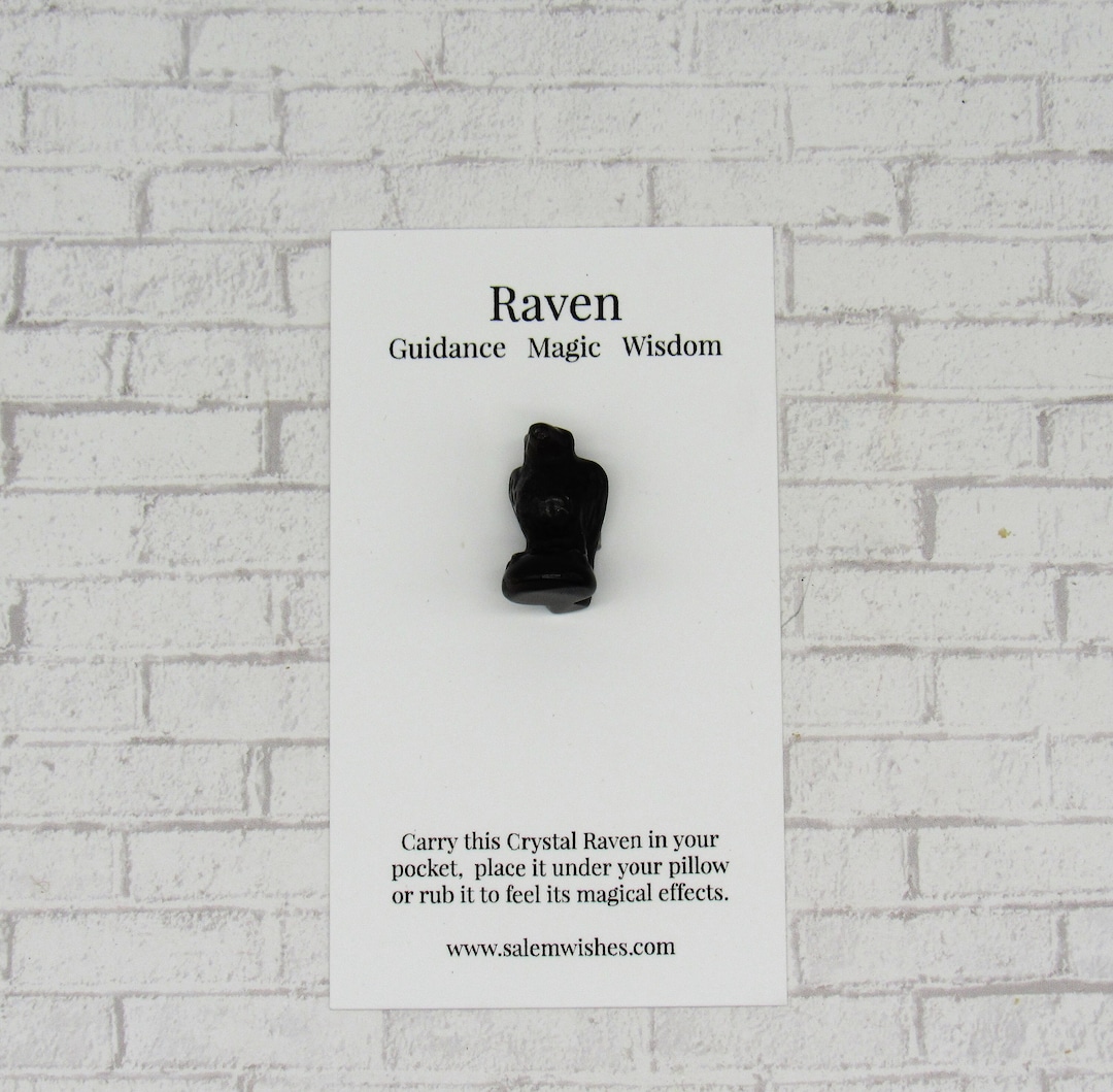 Raven, Raven Gift, Black Obsidian, Bird Statue, Black Bird, Crow ...