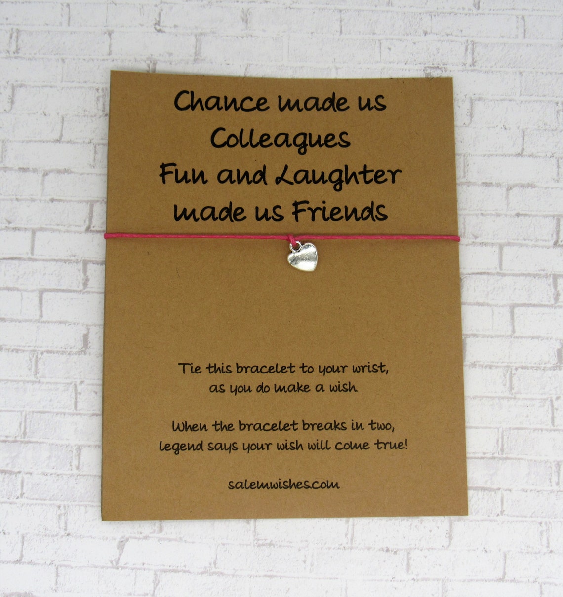 Gift for Co-worker Wish Bracelet Colleague Thank You Gift - Etsy