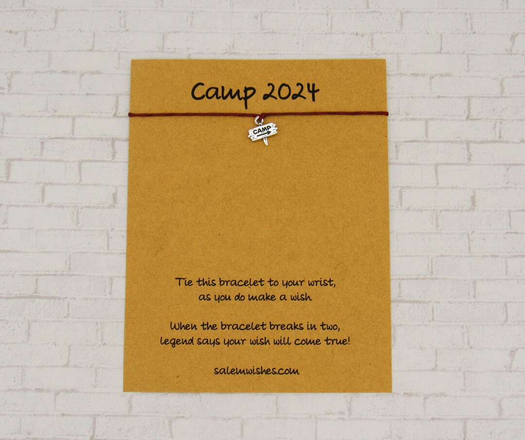 Summer Camp Gift, Camp Wish Bracelet, Camping Gift, Sleep Away Camp ...