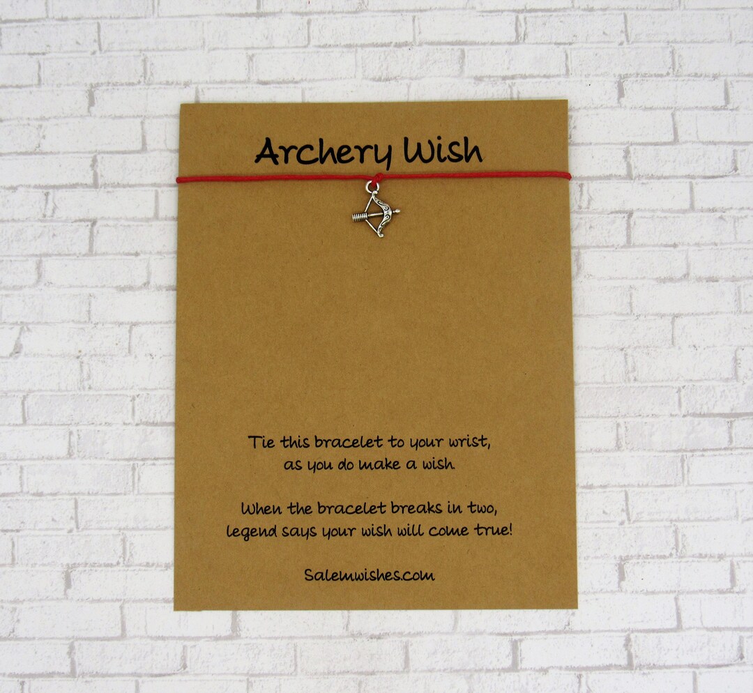 Archery Gift, Bow Wish Bracelet, Gift for Archer, Archery Bracelet ...