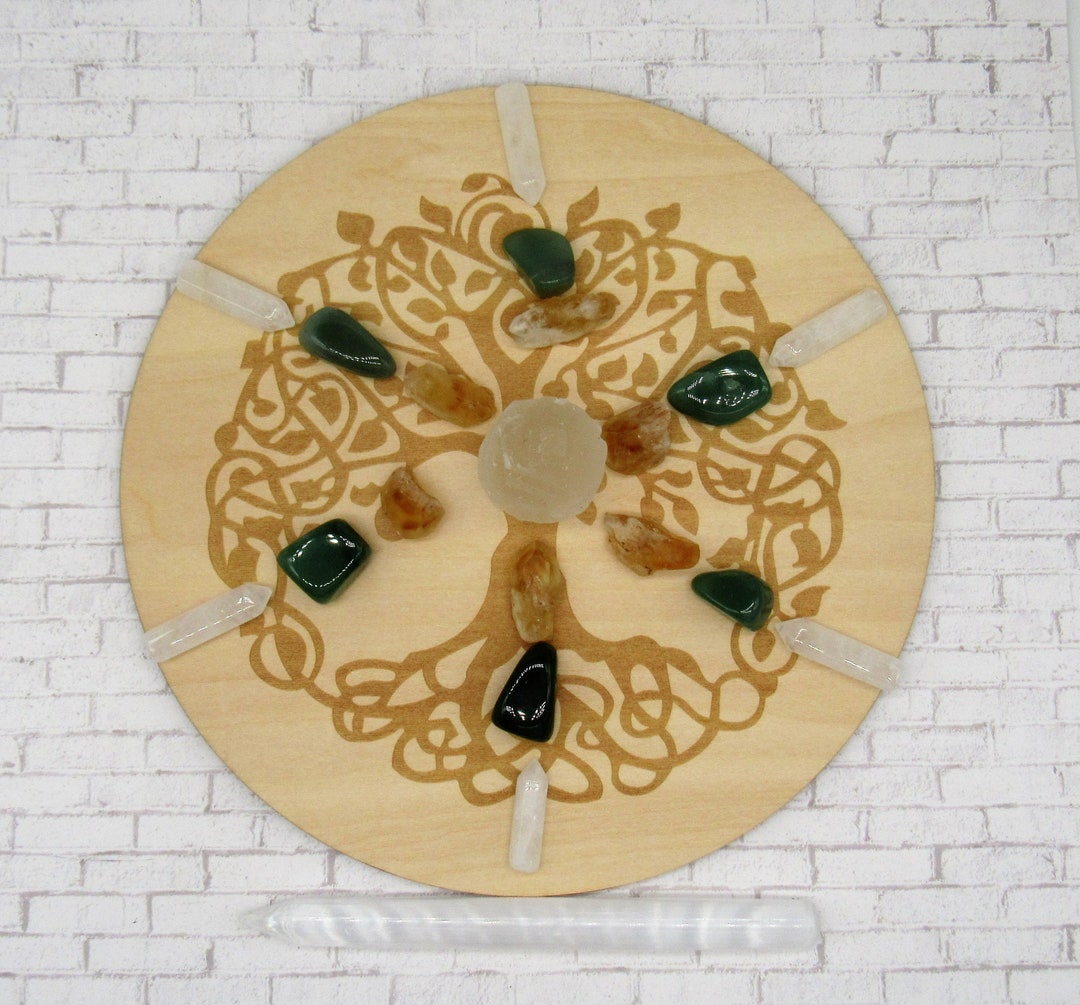 Crystal Grid Kit, Altar Grids, Manifesting Crystals, Tree of Life ...
