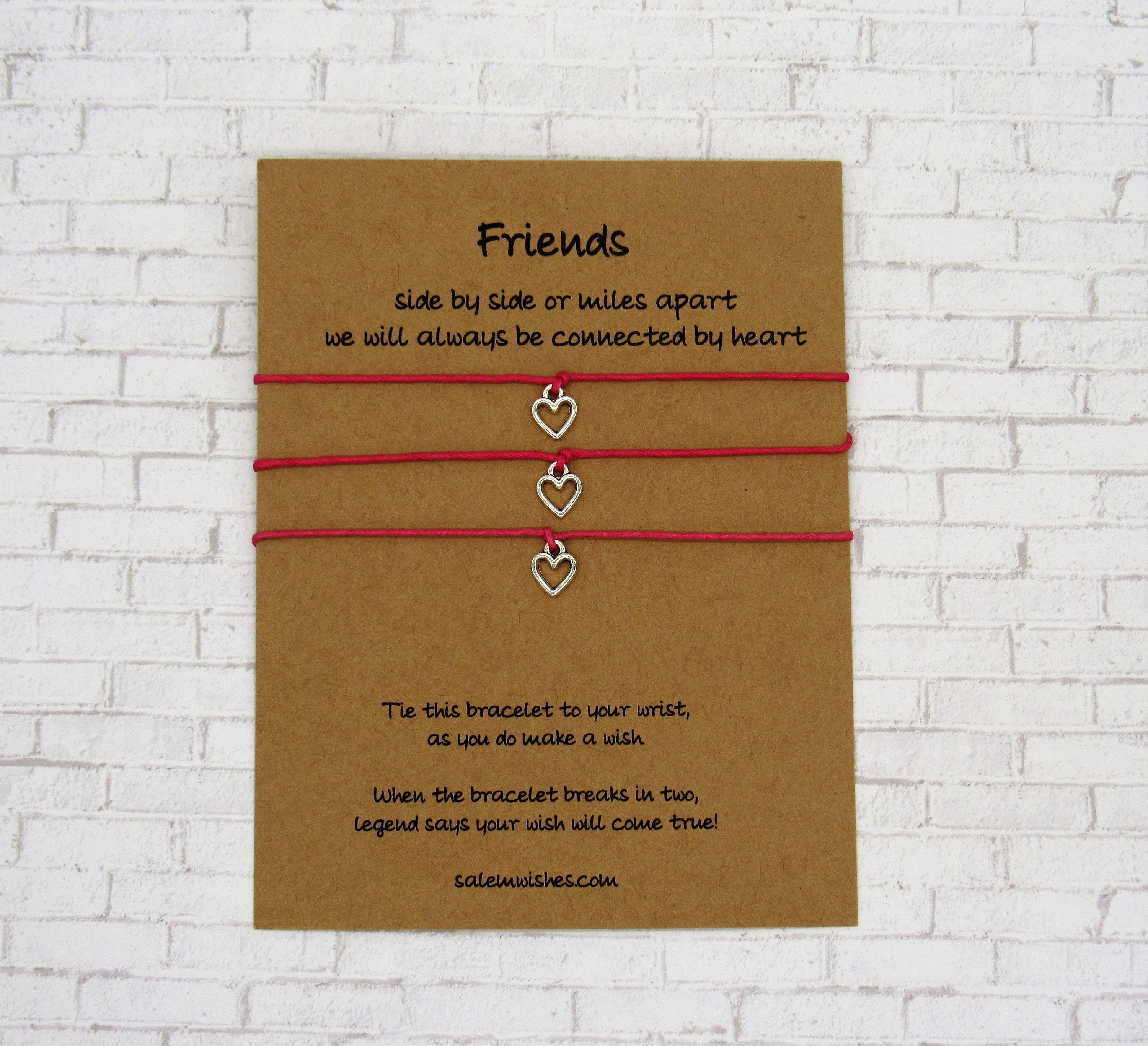 Matching Friend Bracelet Set Friends Wish Braceletmatching | Etsy