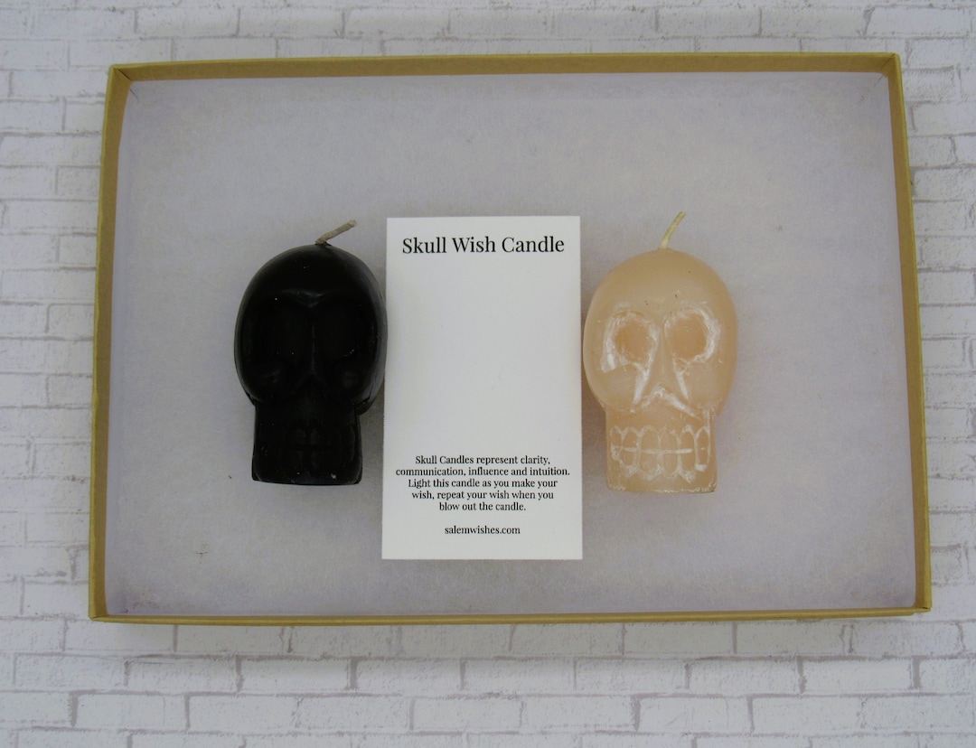 Skull Wish Candle, Intuition Candle, Halloween Candle, Guidance ...
