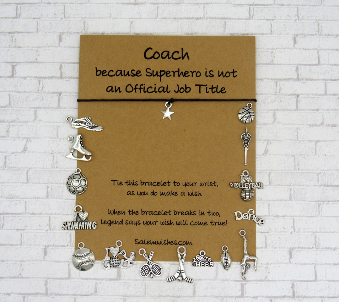 Coach Gift, Coach Wish Bracelet, Coach Thank You Gift, Gift for Coach ...
