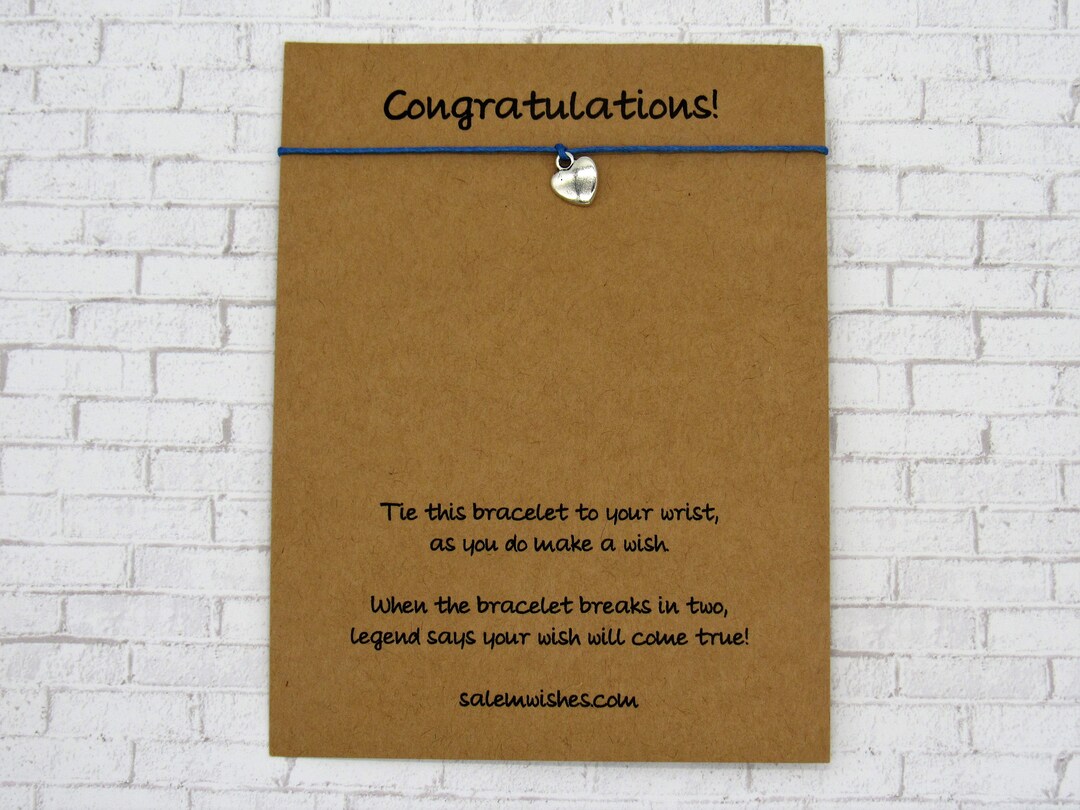 Personalized Congratulation Wish Bracelet, Congratulations Gift, Unique ...