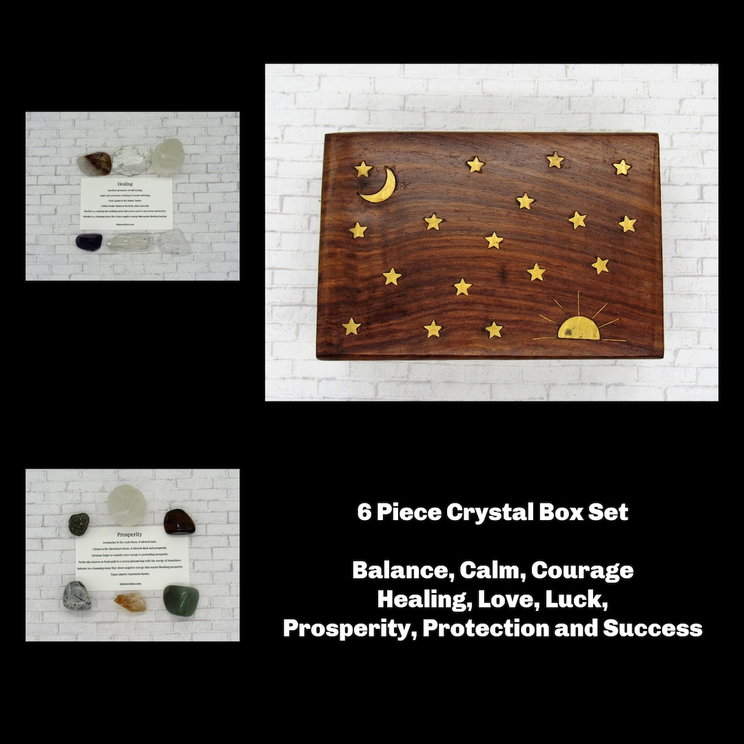 6 Piece Crystal Box Set, Intention Crystals, Manifesting Crystals ...