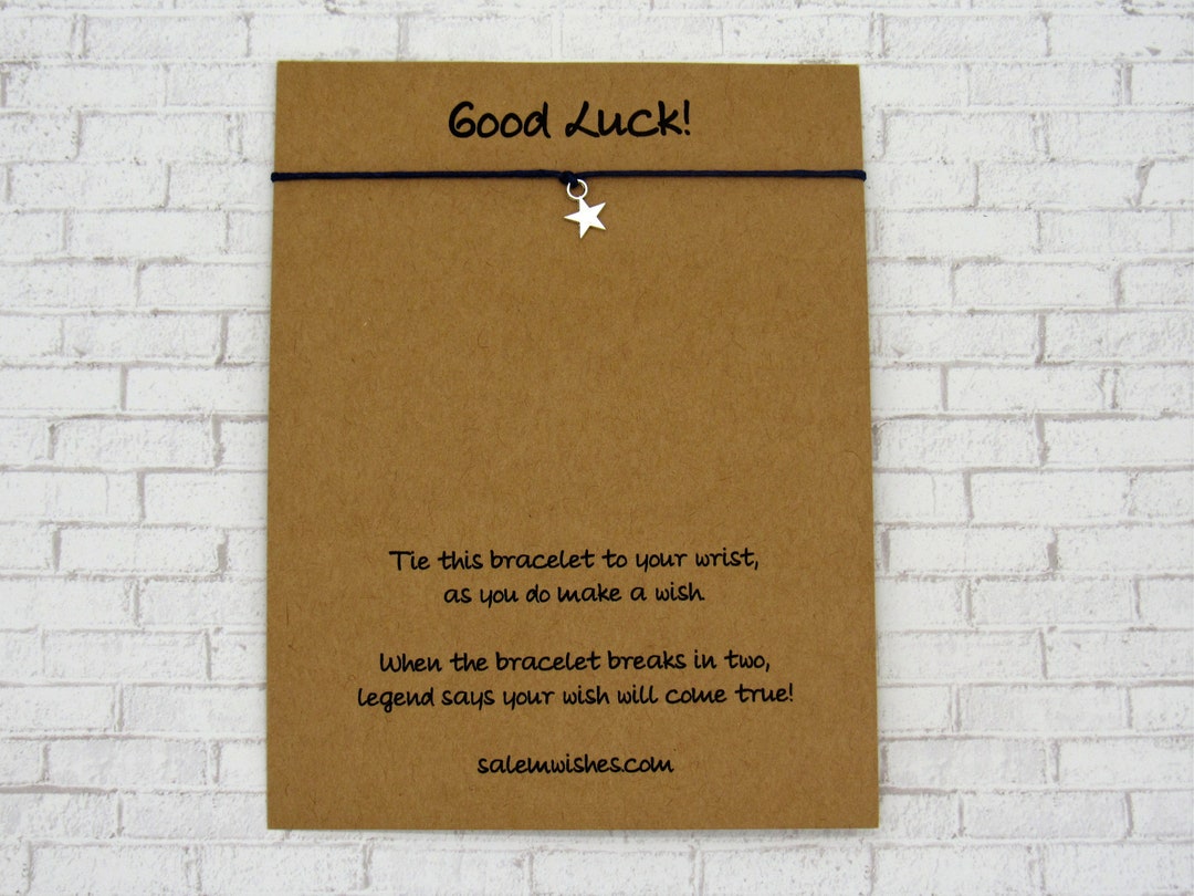 Personalized Good Luck Wish Bracelet, Good Luck Gift, Unique Gift, Luck ...