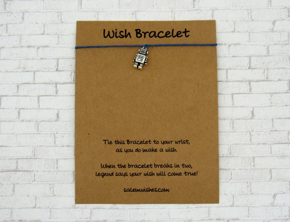 Robot Gift Robot Wish Bracelet Robot Birthday Gift Robot | Etsy