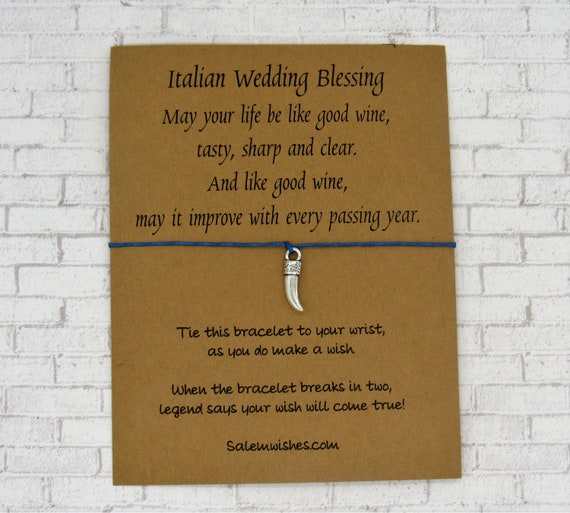 Italian Wedding Gift Italian Wedding Blessing Italian Wish | Etsy