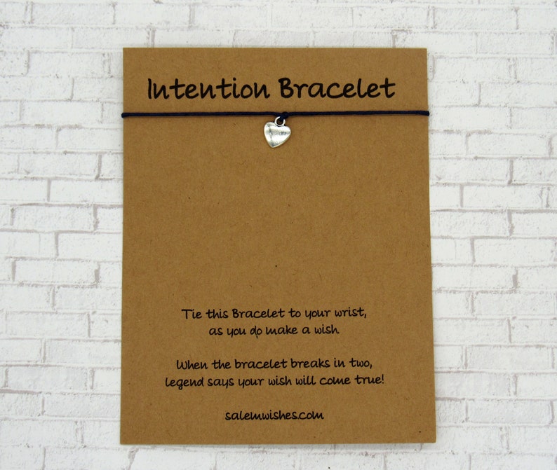 Intention Wish Bracelet, Intention Gift, Intentions, Setting Goals Gift ...